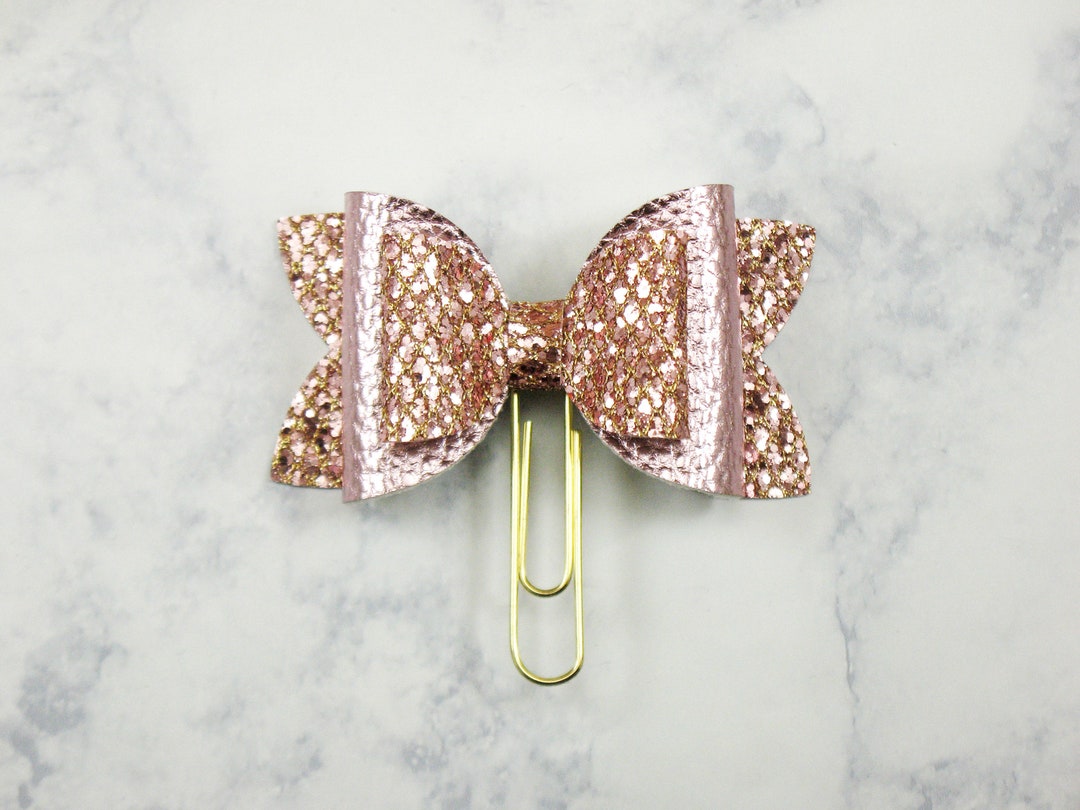 Bow Planner Paper Clip, Glitter Bow Planner Clip, Bow Planner Paper ...