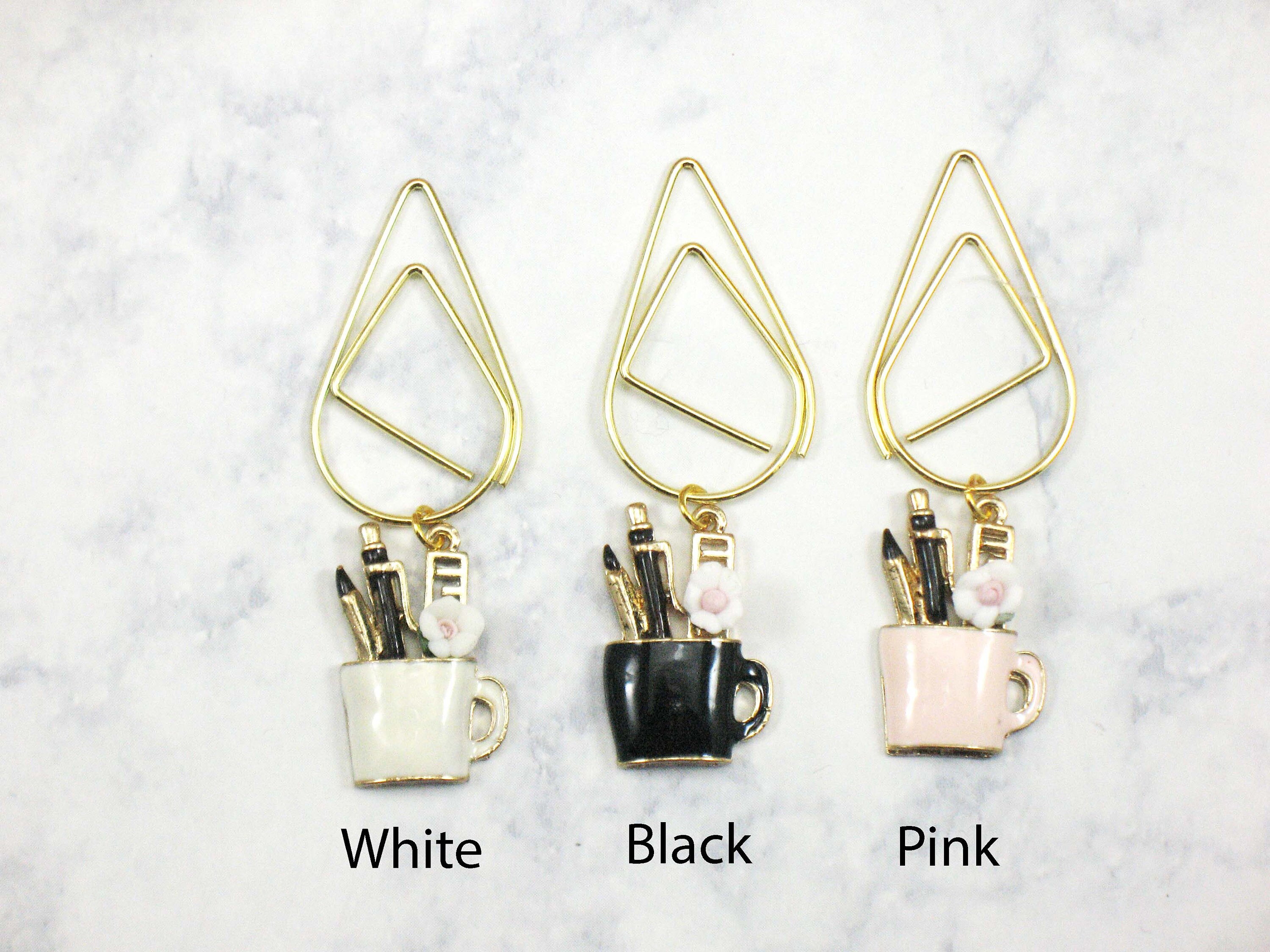 Coffee Cup Paper Clips Planner Paper Clips Tn Clips Planner - Etsy