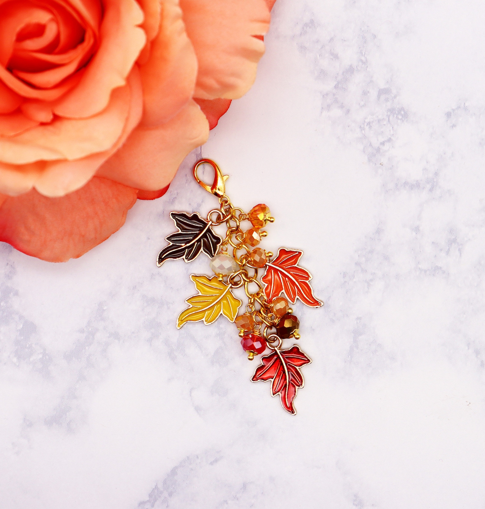 Fall Leaves Planner Charm/ Charm/ Planner Charms/ Travelers Notebook ...