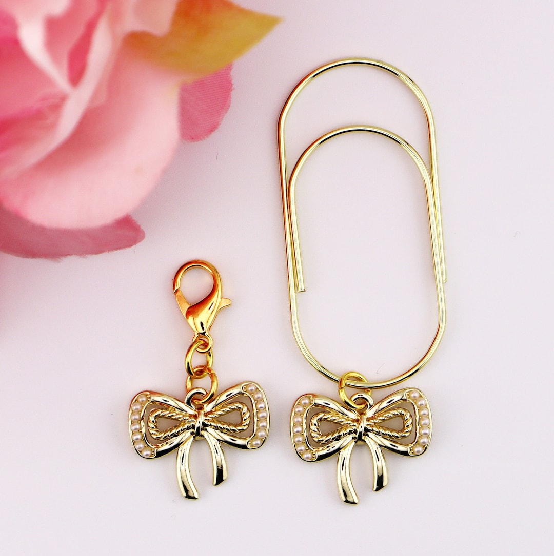 Bow Planner Charm, Travelers Notebook Charm, Bow Planner Charm, Planner ...