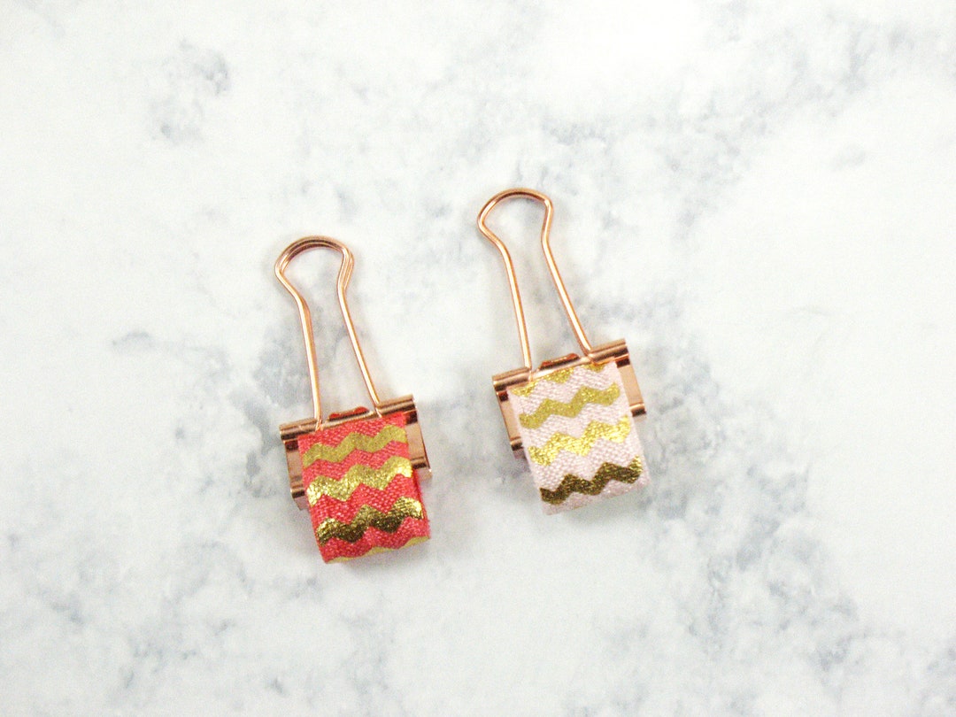 Gold Chevron Pen Loops/ Planner Accessories/ Travelers Notebook/ Foxy ...