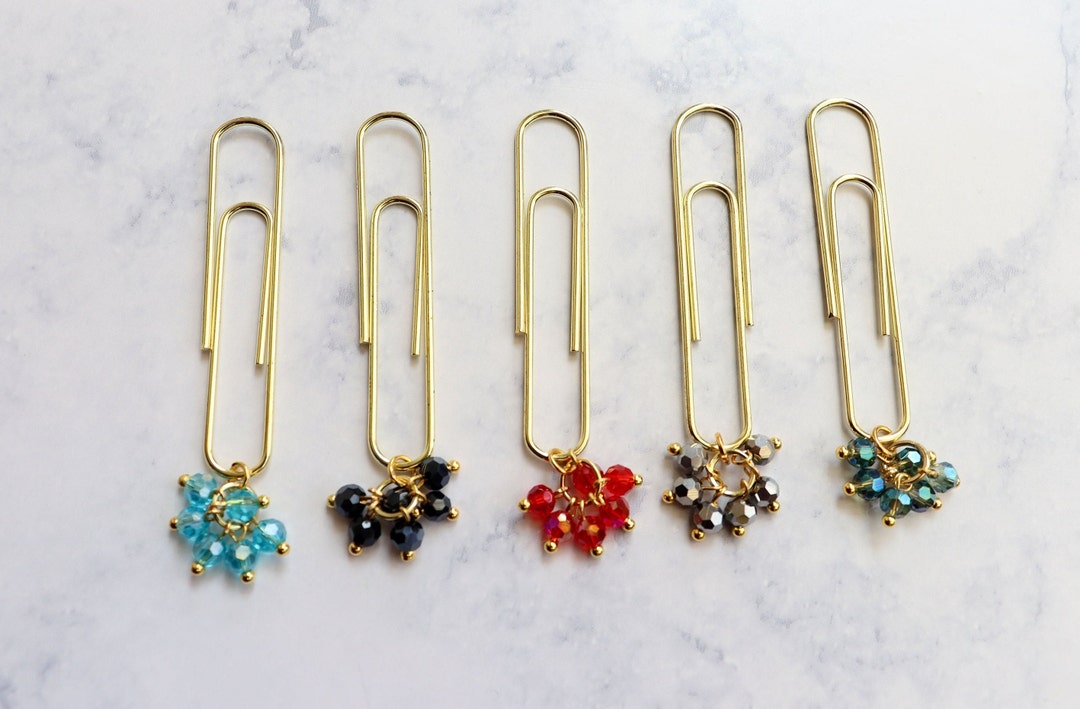 Crystal Beads Paper Clips, Planner Paper Clips, Tn Clips, Planner ...
