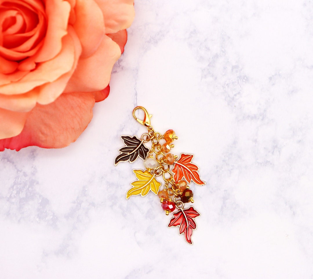 Fall Leaves Planner Charm/ Charm/ Planner Charms/ Travelers Notebook ...