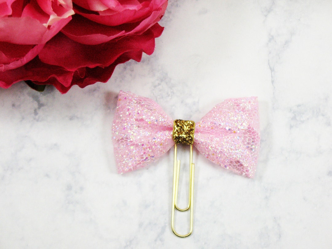 Bow Planner Clips Pink Bow Planner Clips Planner - Etsy