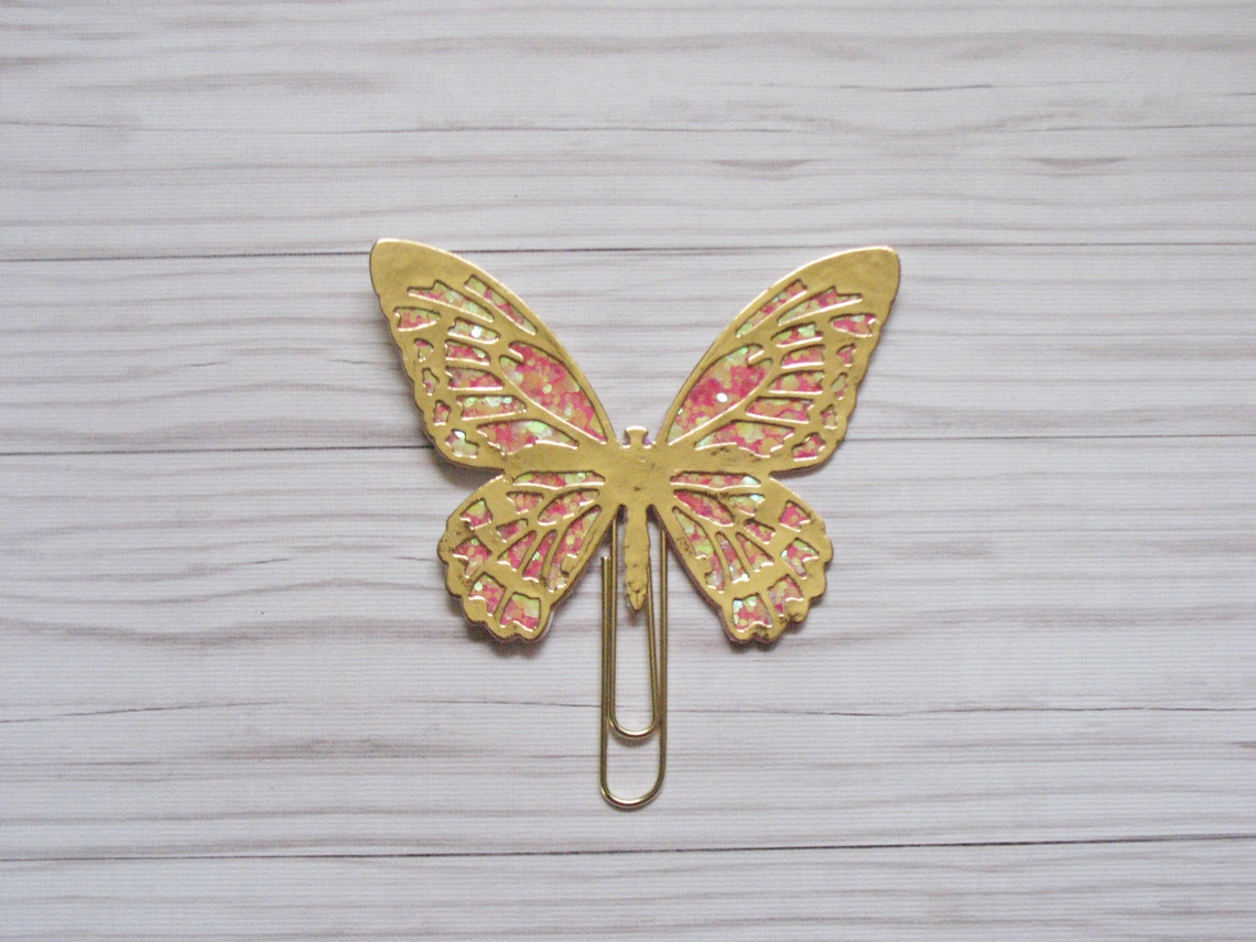 Butterfly Planner Clips Butterfly Paper Clip Planner - Etsy