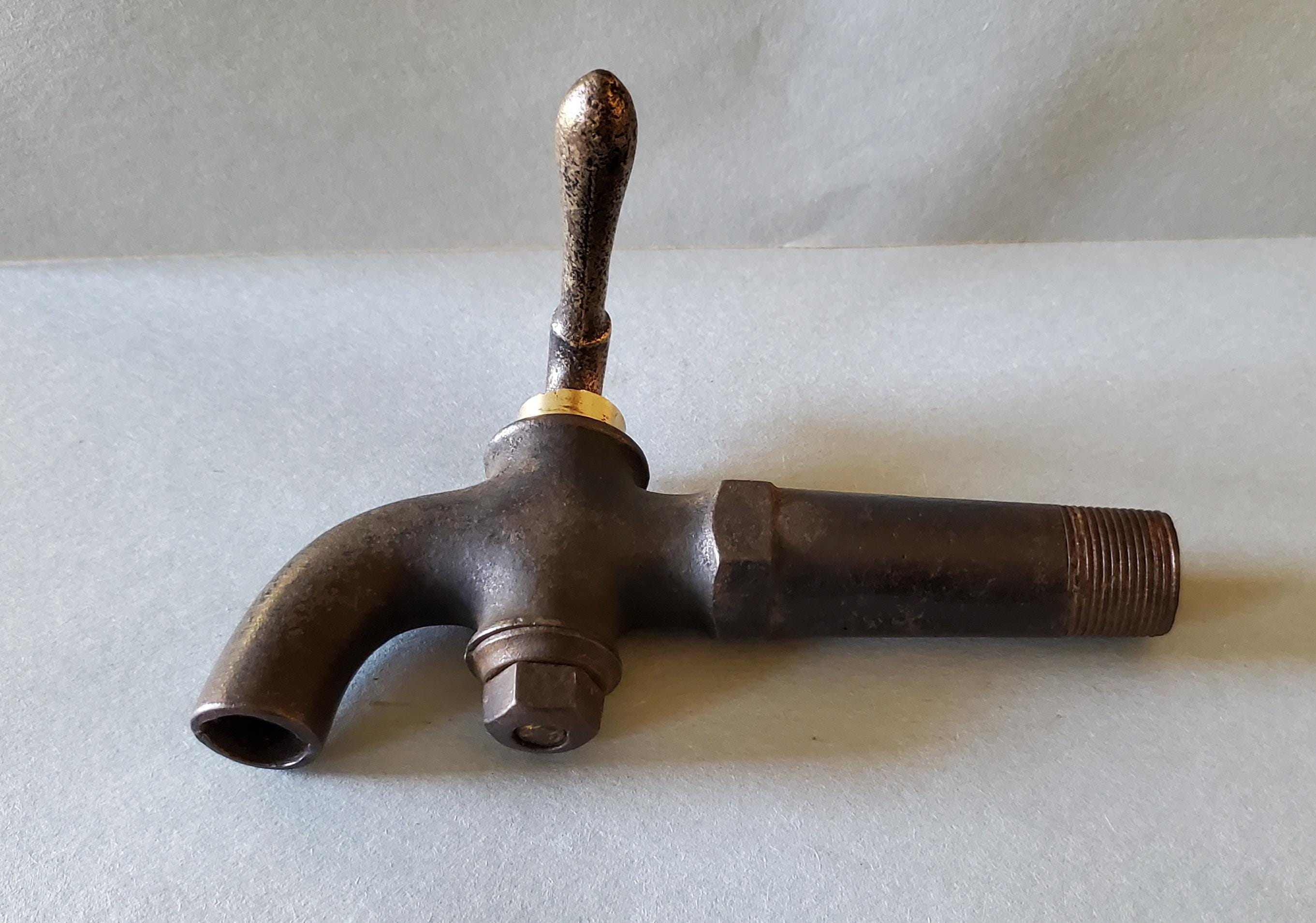 19th/20th C Industrial Cast Iron Tap or Spigot W/brass Handle, for ...