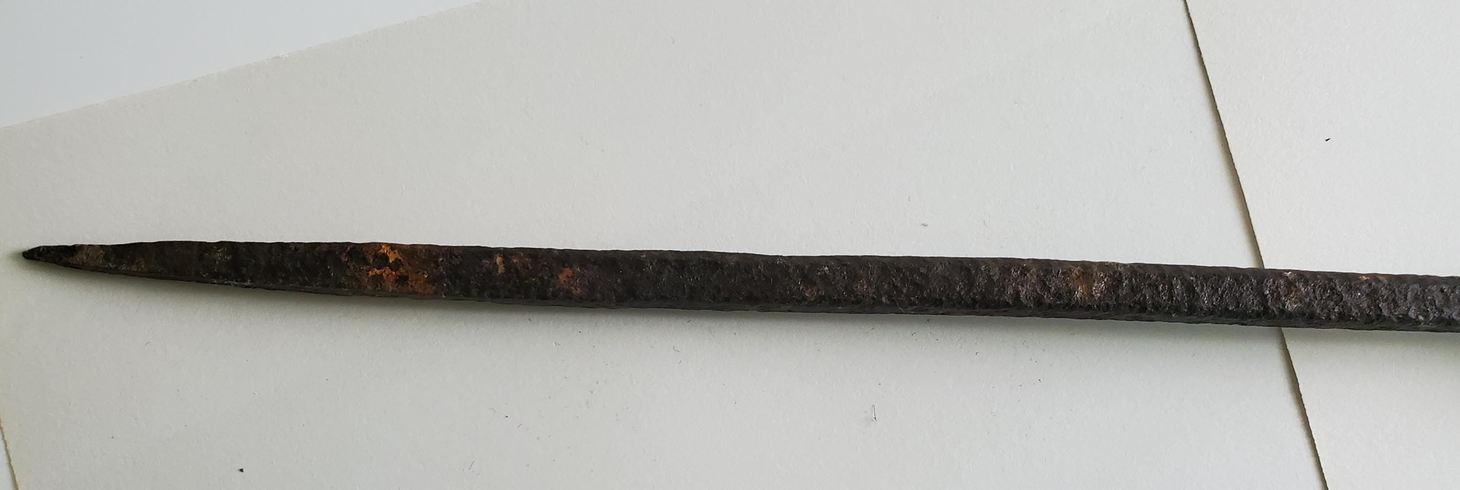 19th C Hand Forged Iron Spire: Architectural Salvage Wall Decor (21 1/4 ...