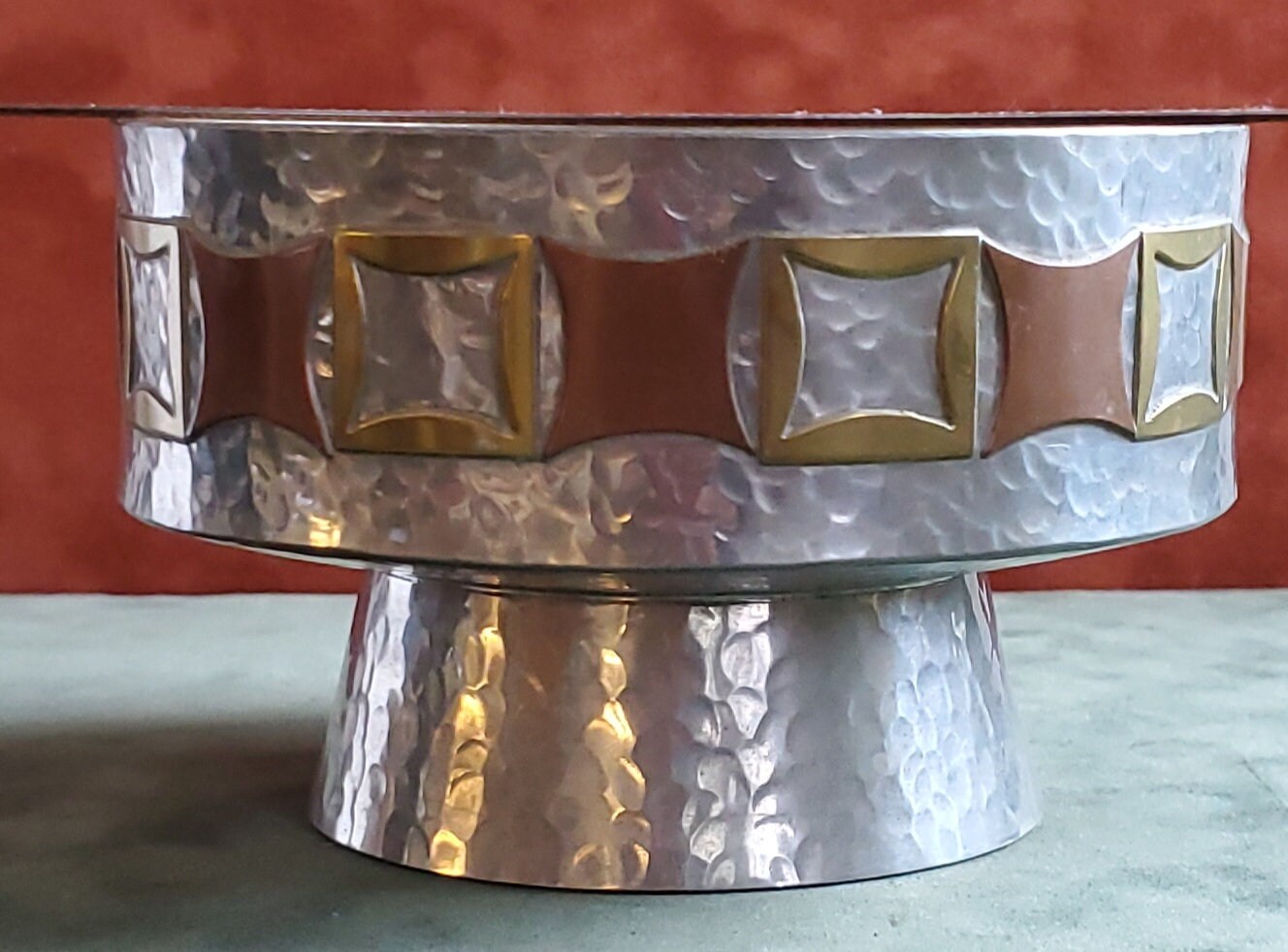 Mid Century Modern Pewter Compote by Pewtersmith Don Miller, Brass ...