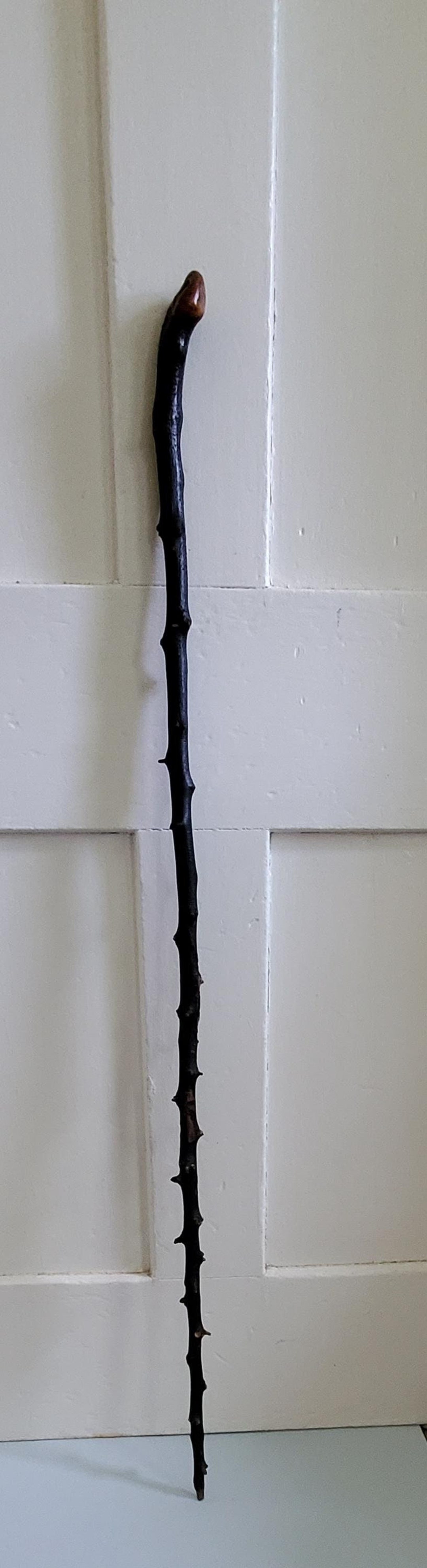Old Blackthorn Style Walking Stick, Narrow Cane With Root or Burl End ...