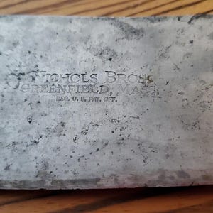 Early 20th C Nichols Bros Meat Cleaver, Butcher's Knife, Nice Handle ...