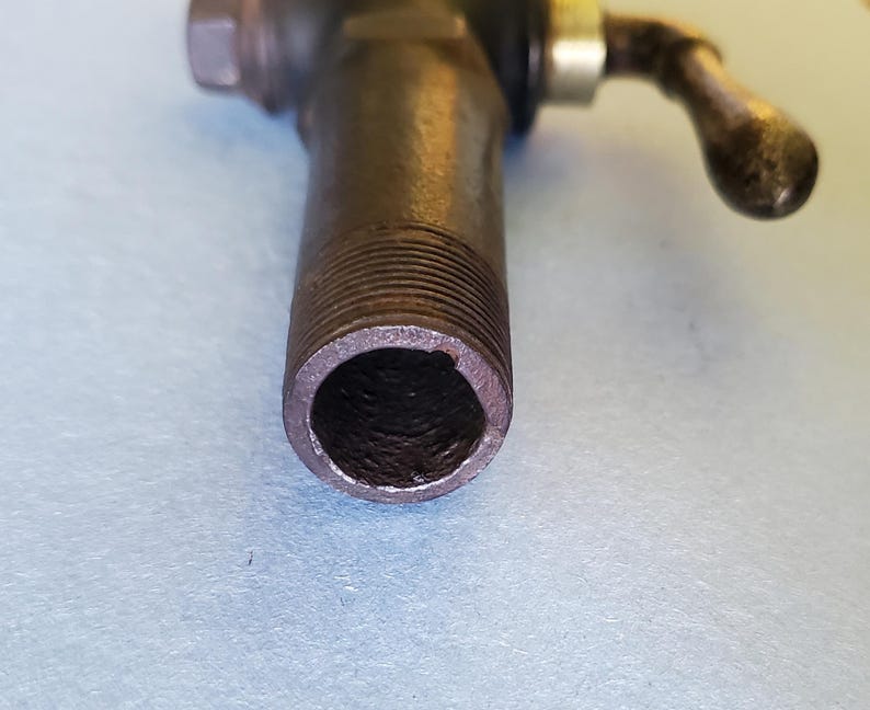 19th/20th C Industrial Cast Iron Tap or Spigot W/brass Handle, for ...
