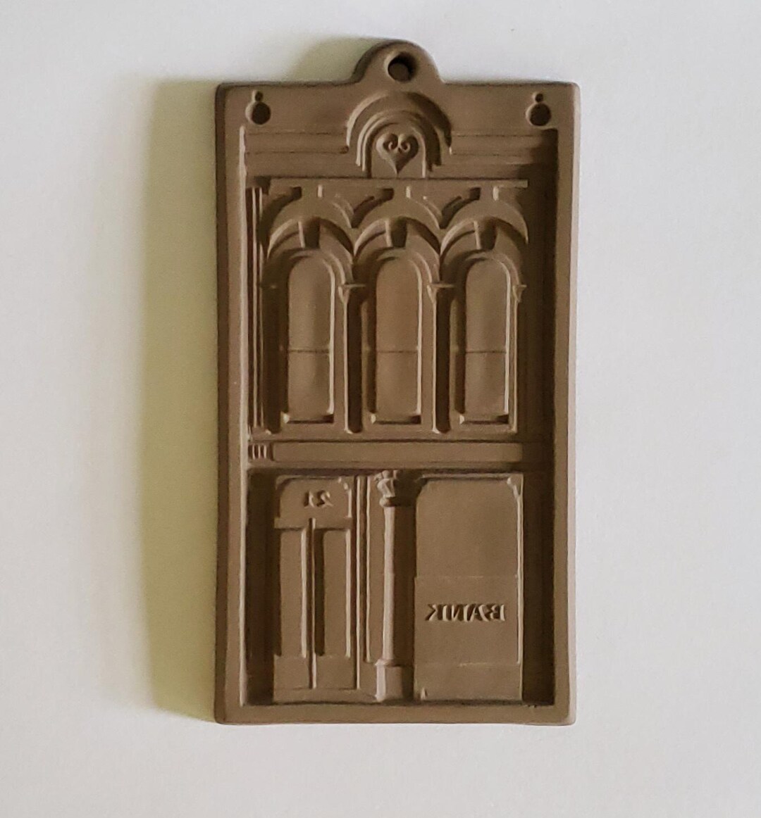 1970s/80s Hartstone Pottery Cookie Mold W/bank Front, Bisque Pottery ...