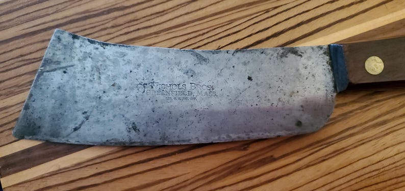 Early 20th C Nichols Bros Meat Cleaver, Butcher's Knife, Nice Handle ...