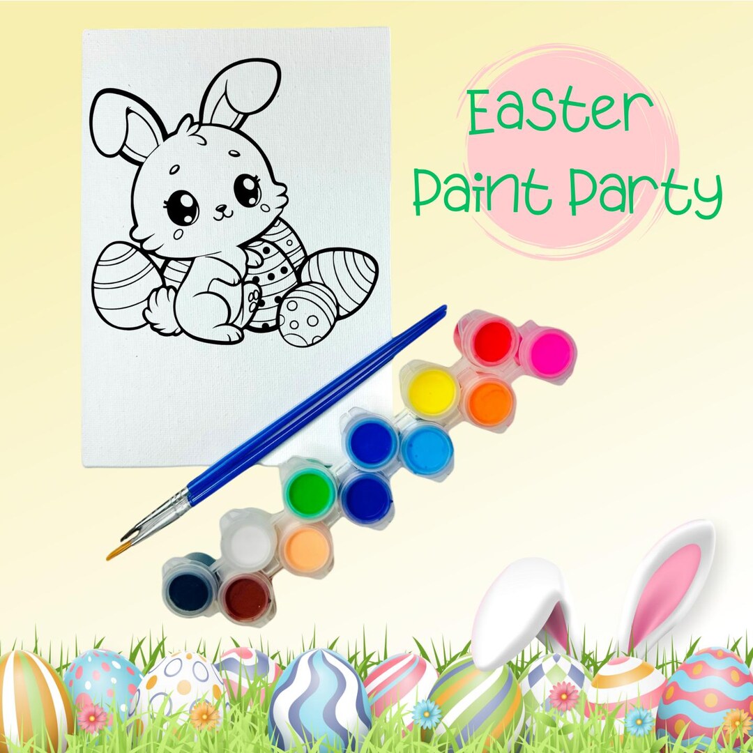 Personalized Easter Painting Kit - Kids Paint Party, Adorable Easter ...