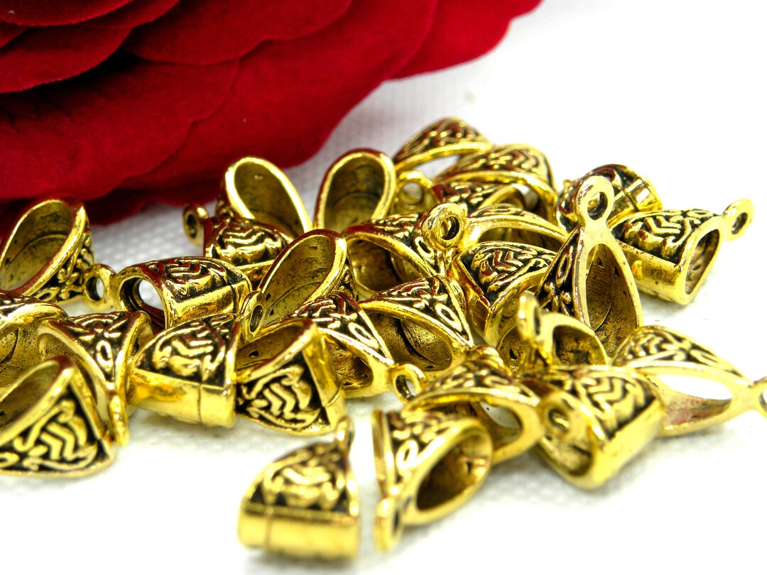 Golden Triangle Bails Large Golden Bail Golden Brass Bail - Etsy UK