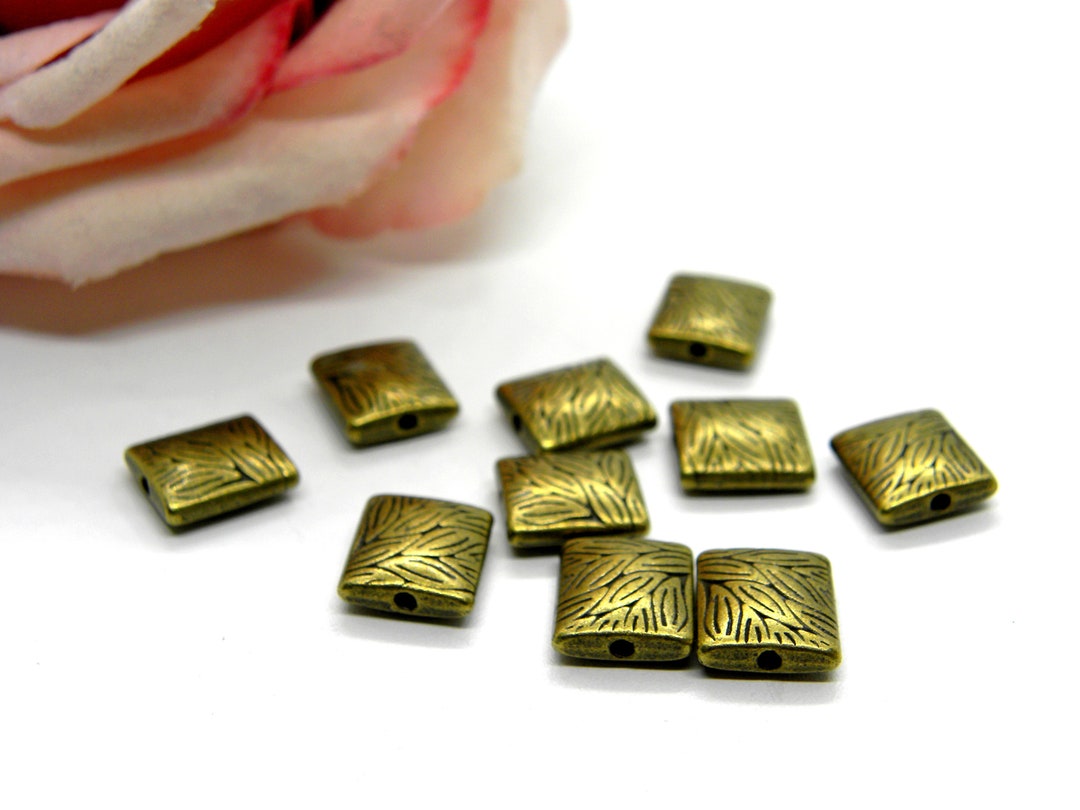 Perla india grande perla bronce grabada perla bronce perla - Etsy España