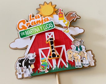 La granja cake topper - Etsy España