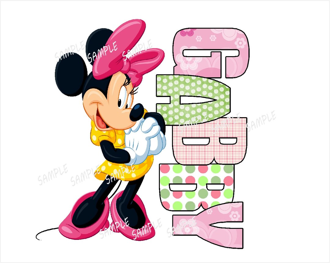 Minnie Mouse Png, Custom Name Png, Personalized Minnie Png, Birthday ...