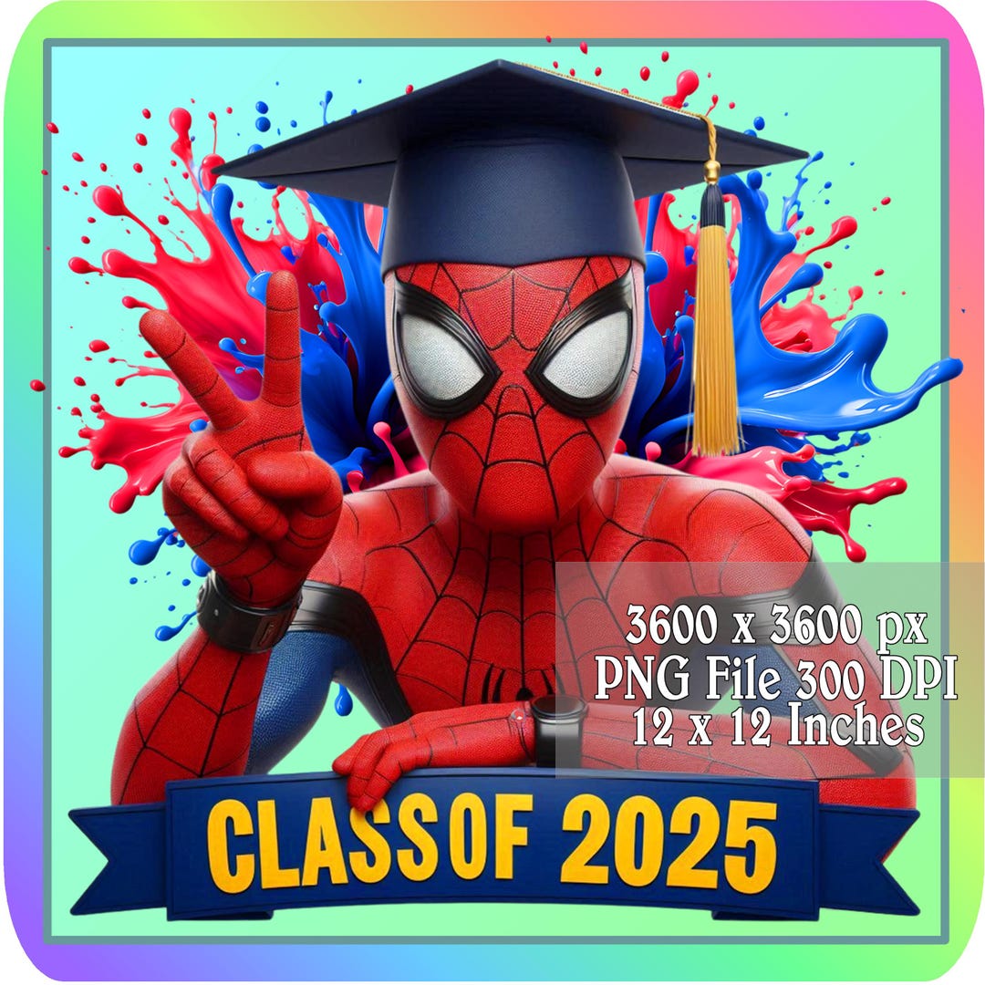 Spiderman Graduation Png, 2025 Graduate Image, Class of 2025 Clipart ...