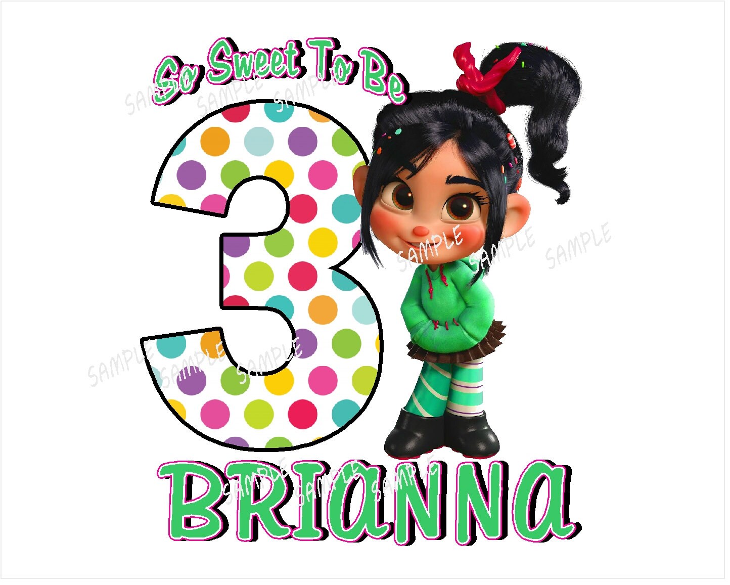 Vanellope Von Schweetz Birthday Png Custom Name Png - Etsy Canada