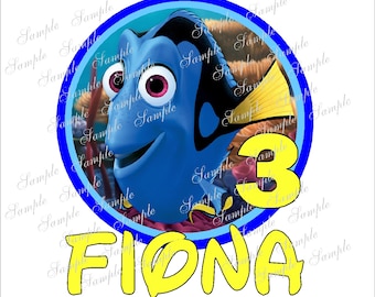 Finding Nemo Birthday Png, Dory Png, Birthday Girl Png, ANY Name Age ...