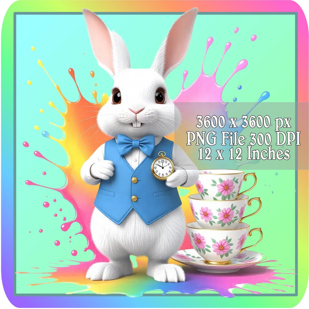 The White Rabbit Png, Tea Party Image, Alice in Wonderland Clipart ...