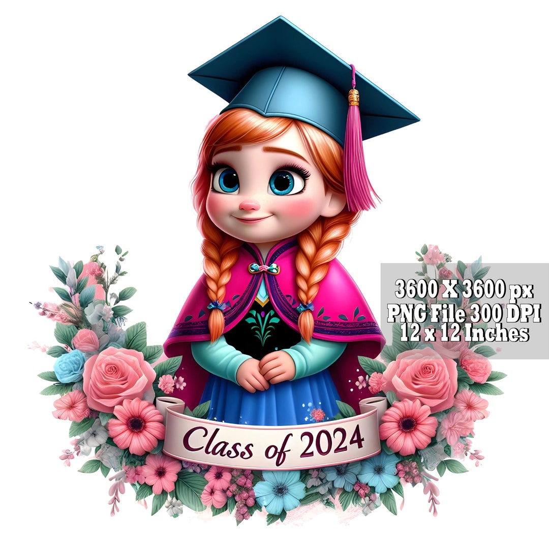 PNG Anna Frozen Design, Anna Graduation Png, Kindergarten Graduation ...