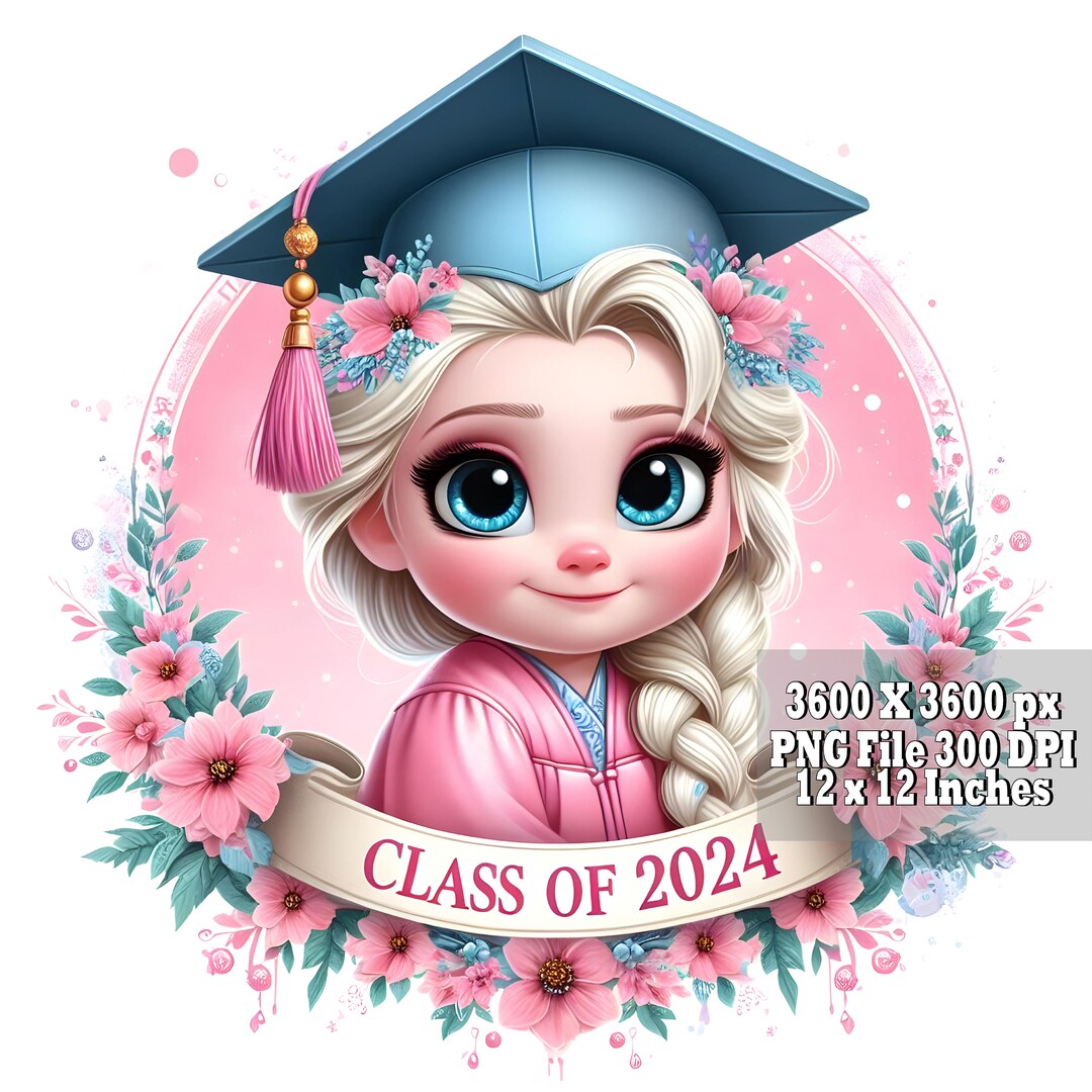 Buy PNG Elsa Frozen Design, Elsa Graduation Png, Kindergarten ...