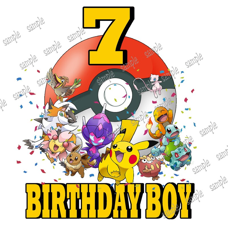 7th Birthday Pikachu - Etsy