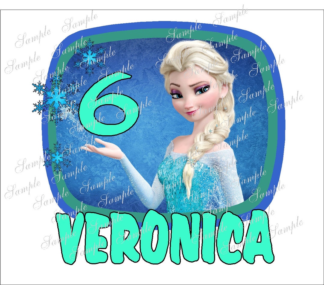 Princess Elsa Birthday Png, Frozen Png, ANY Name Age, Personalized ...
