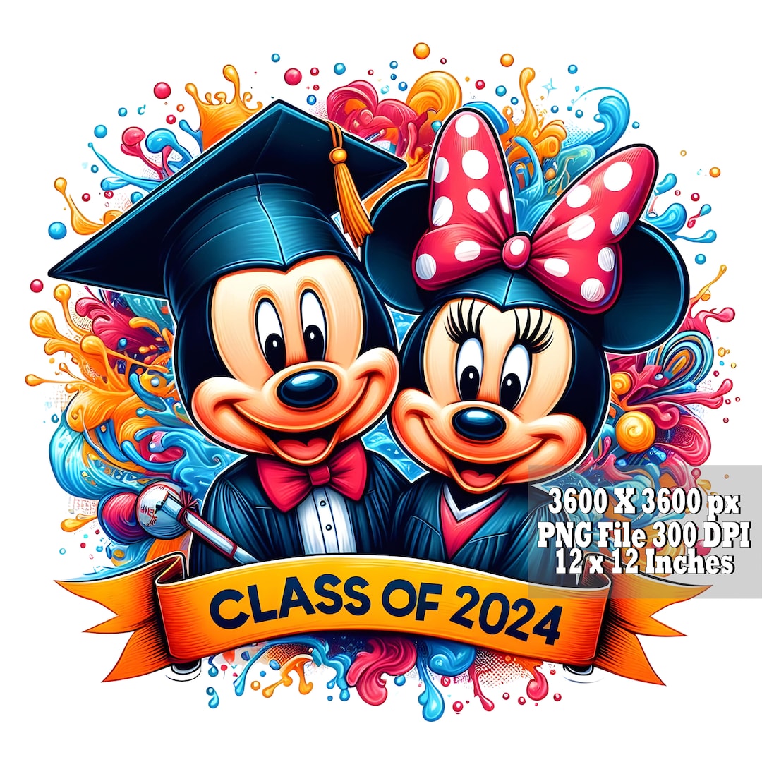 Png Mickey Minnie Mouse Design Mickey Mouse Graduation Png High School College Graduation Png