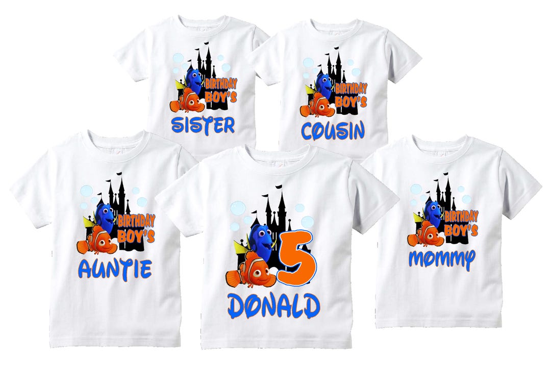 Finding Nemo Birthday Shirt, Finding Dory Birthday Party , Mommy Daddy ...