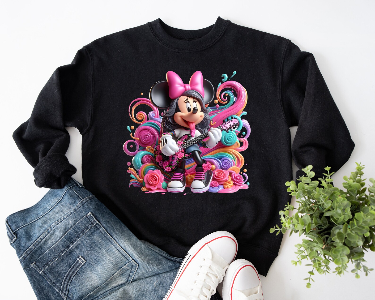 PNG Minnie Mouse Music Design, Electric Guitar Png, Skull Tattoo Png ...