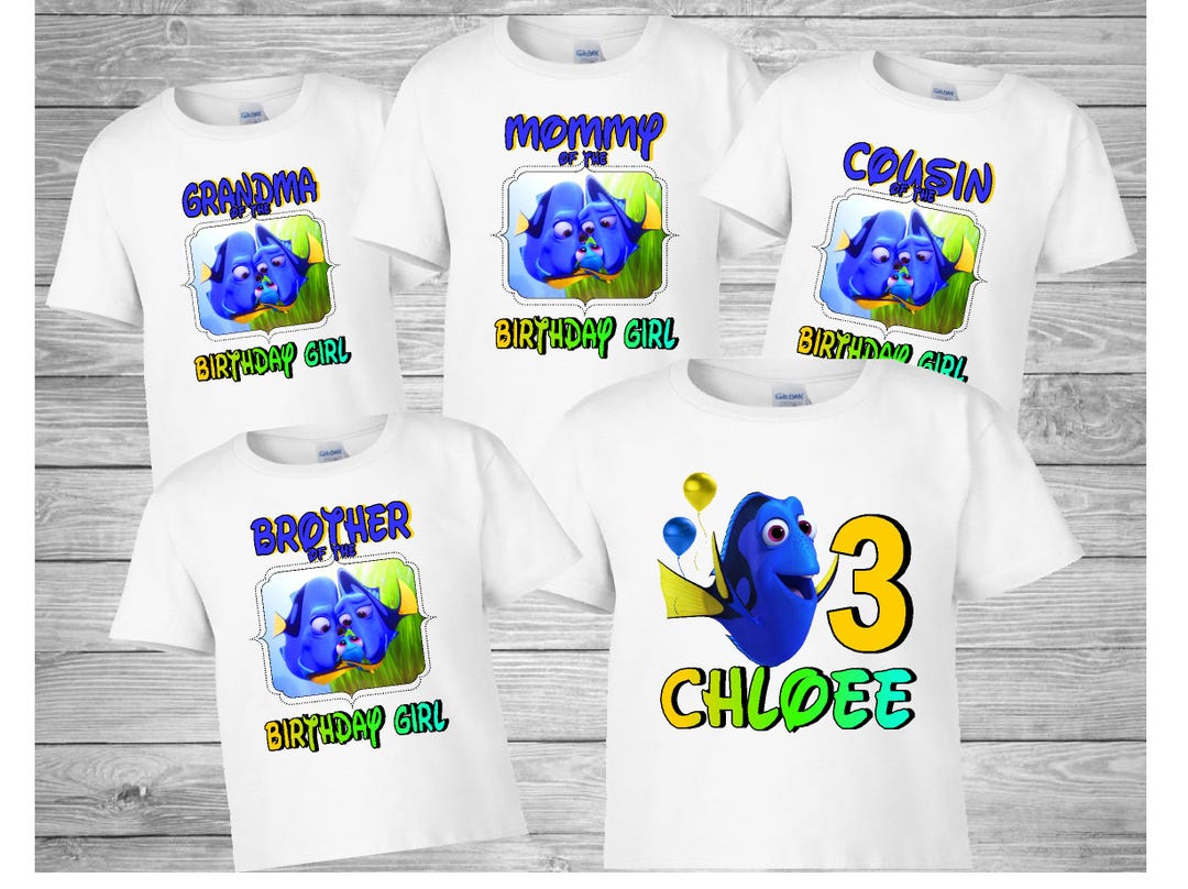 Finding Dory Birthday Shirt, Dory Birthday Party Tshirt, Finding Dory ...