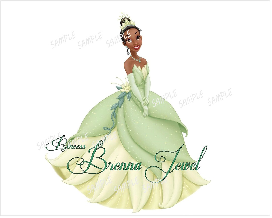 Princess Tiana Png, Custom Name Png, Personalized Princess Frog Png ...