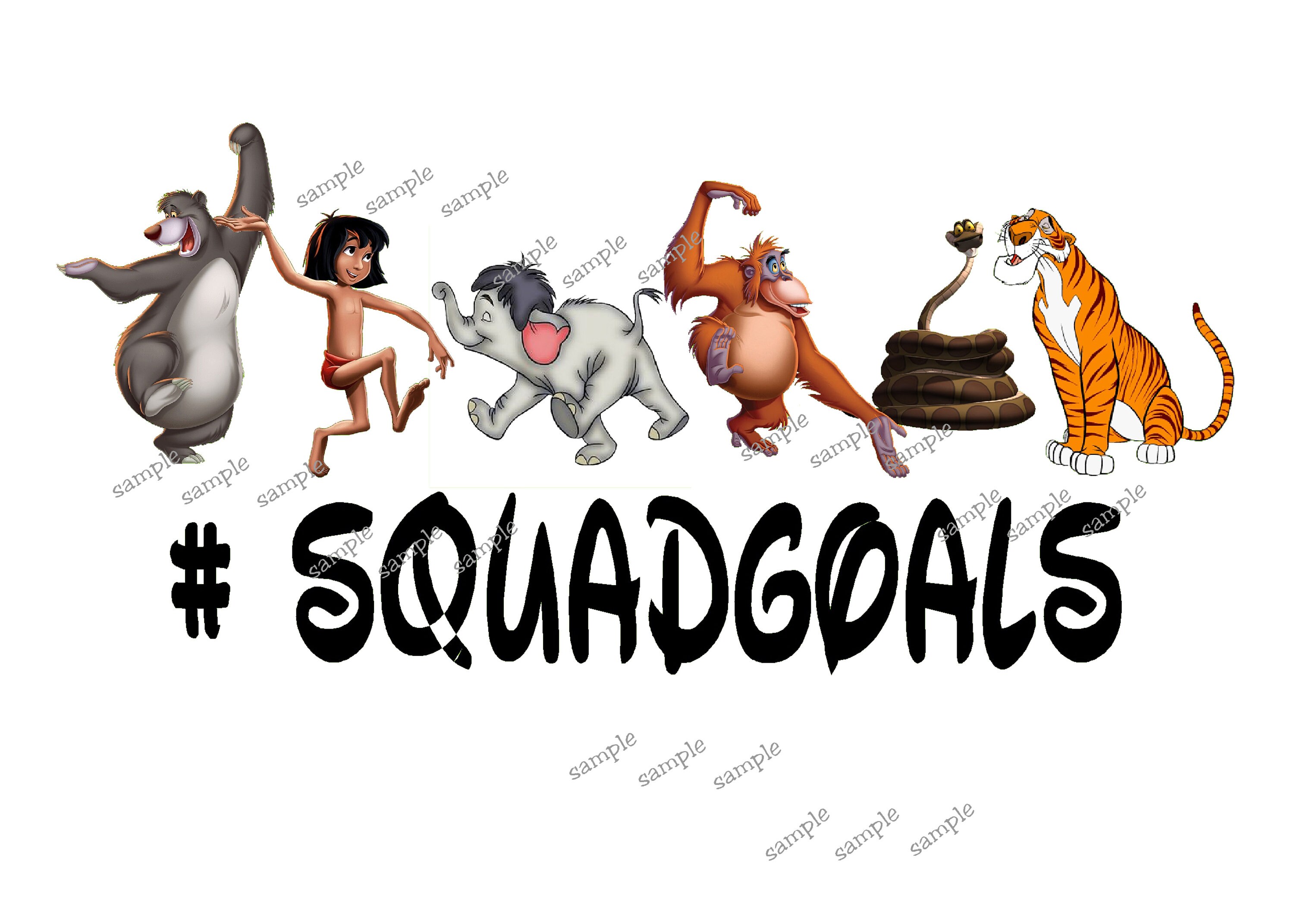 Jungle Squad Goals Png Mowgli Png Magical Kingdom Png - Etsy