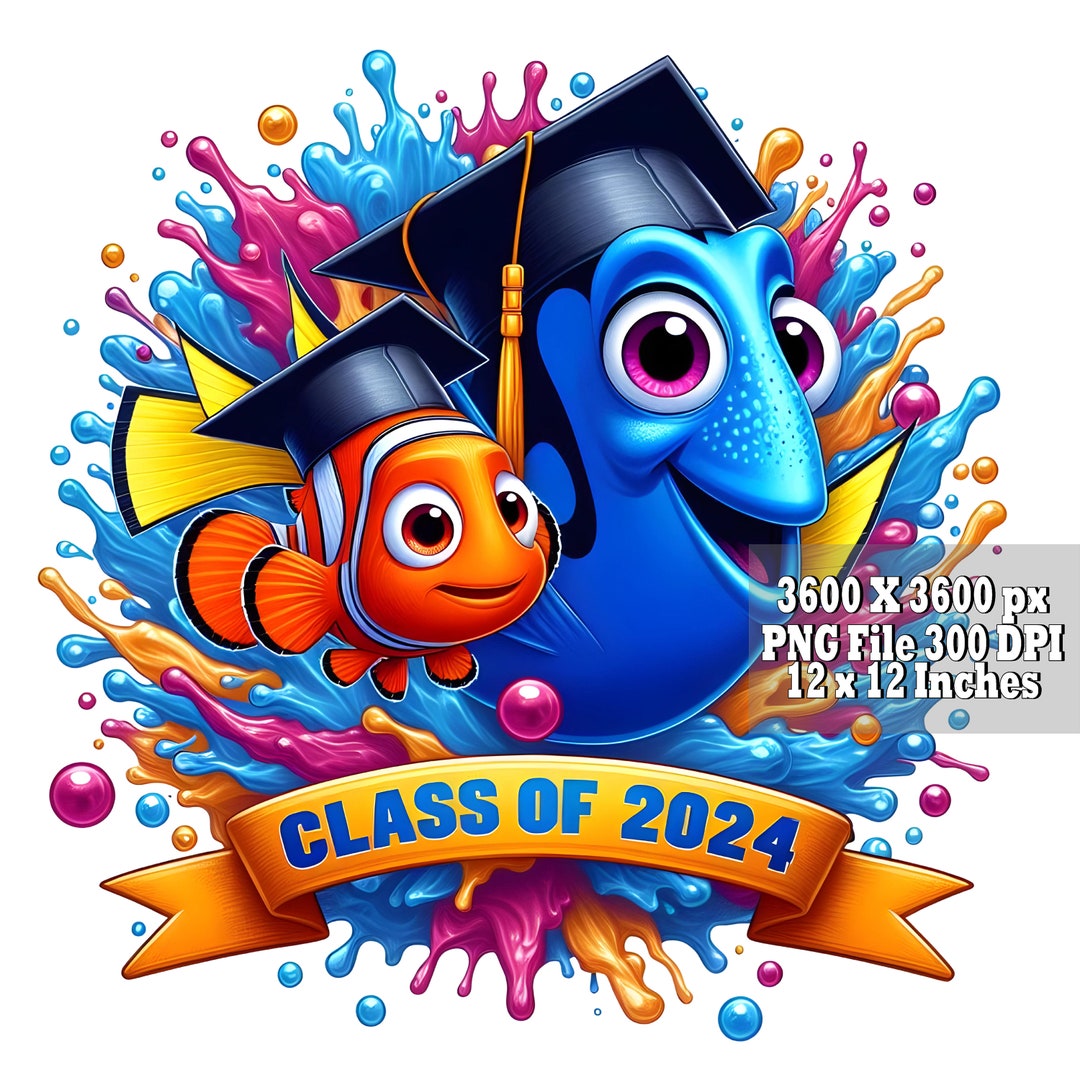 PNG Nemo Dory Design, Finding Nemo Graduation Png, Kindergarten ...