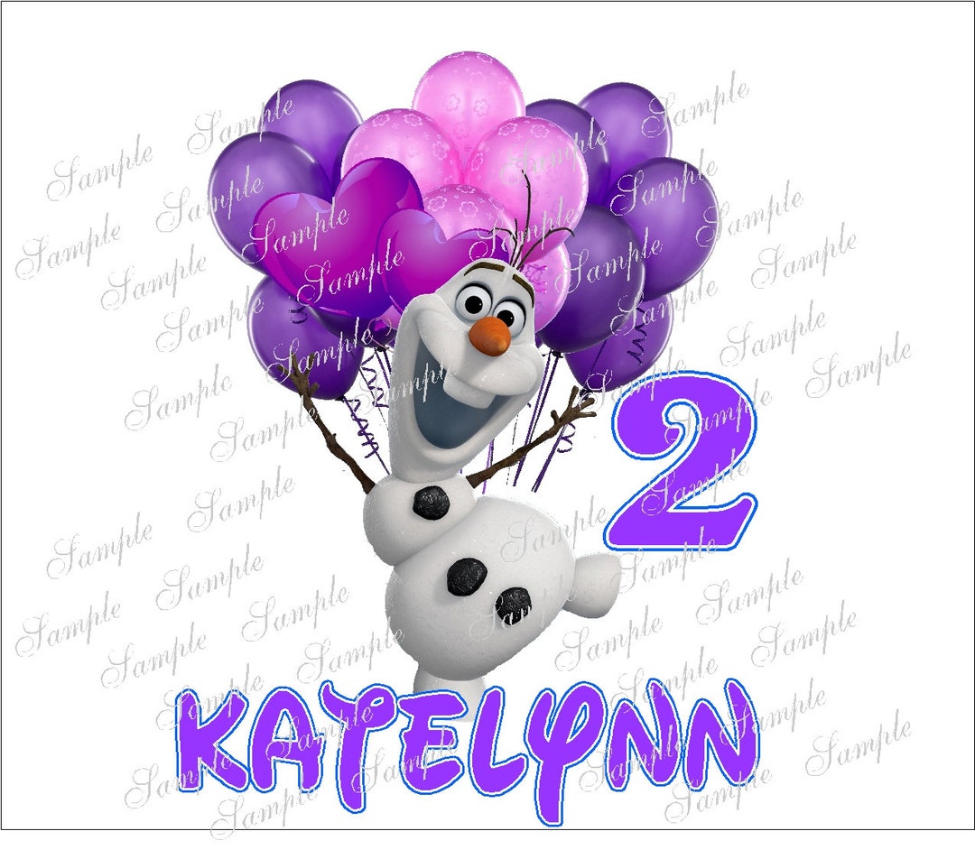 Olaf Birthday Png, Frozen Png, ANY Name Age, Personalized Birthday ...