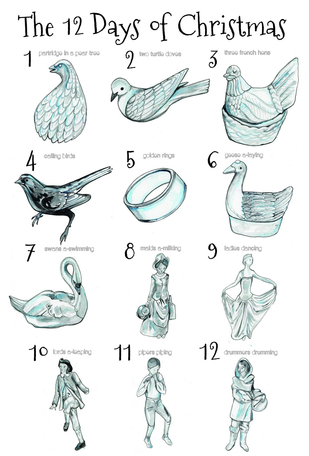 The 12 Days of Christmas - Etsy