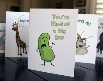 General Greeting Card Big Dill Pickle Pun Thank You for Teacher ...