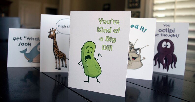 Greeting Cards You're Kind of a Big Dill - Etsy