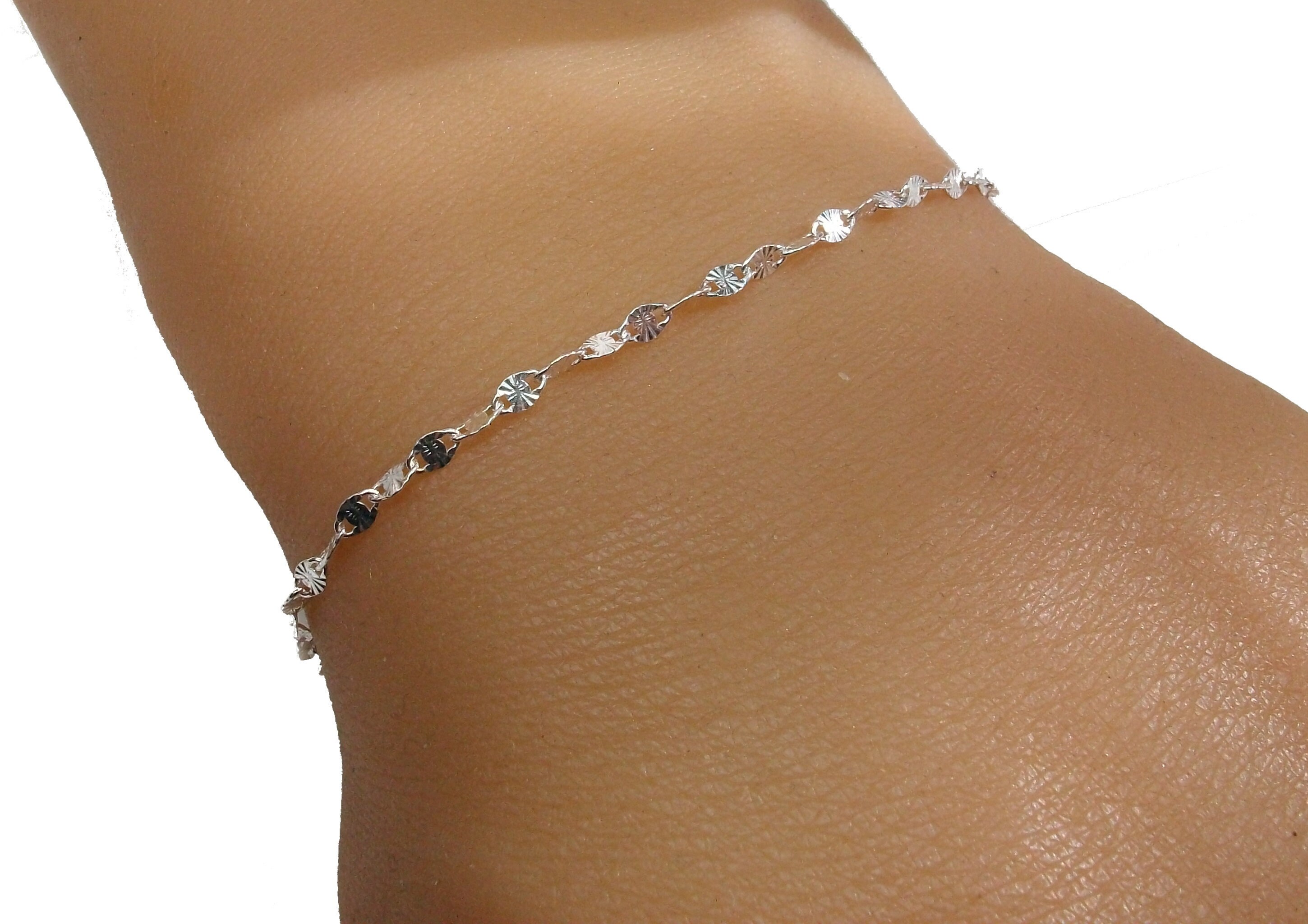 Bracelet chaine femme Argent Bracelet fin Chaine | Etsy