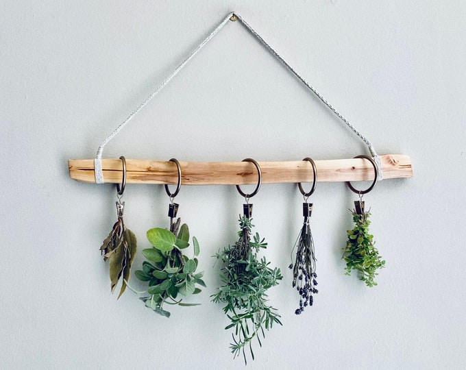 Herb Drying Rack Wood 18 Natural Silver Hemp - Etsy