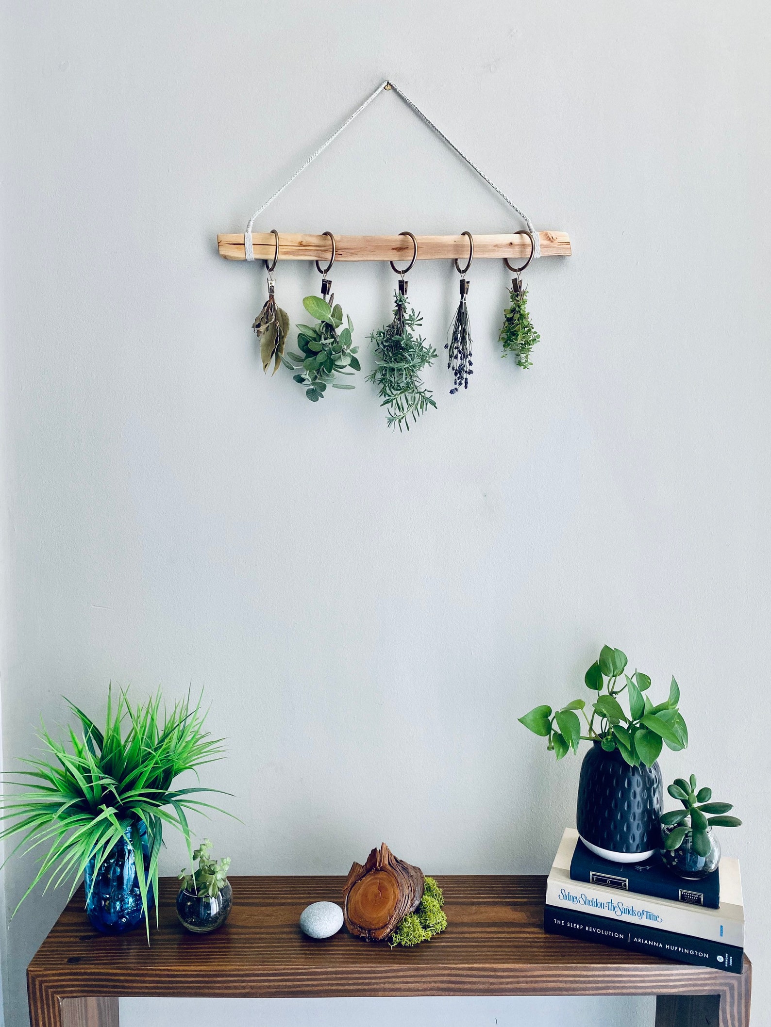 Herb Drying Rack Wood 18 Natural Silver Hemp - Etsy