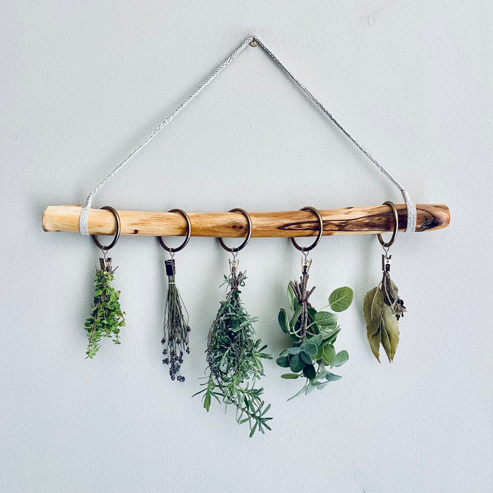 Herb Drying Rack Wood 18 Natural Silver Hemp - Etsy