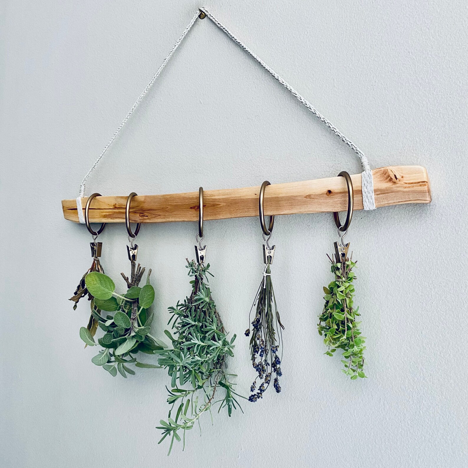 Herb Drying Rack Wood 18 Natural Silver Hemp - Etsy