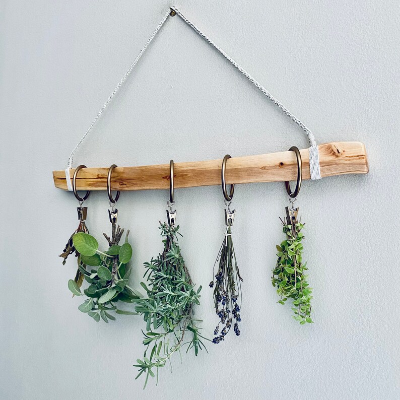 Herb Drying Rack Wood 18 Natural Silver Hemp - Etsy