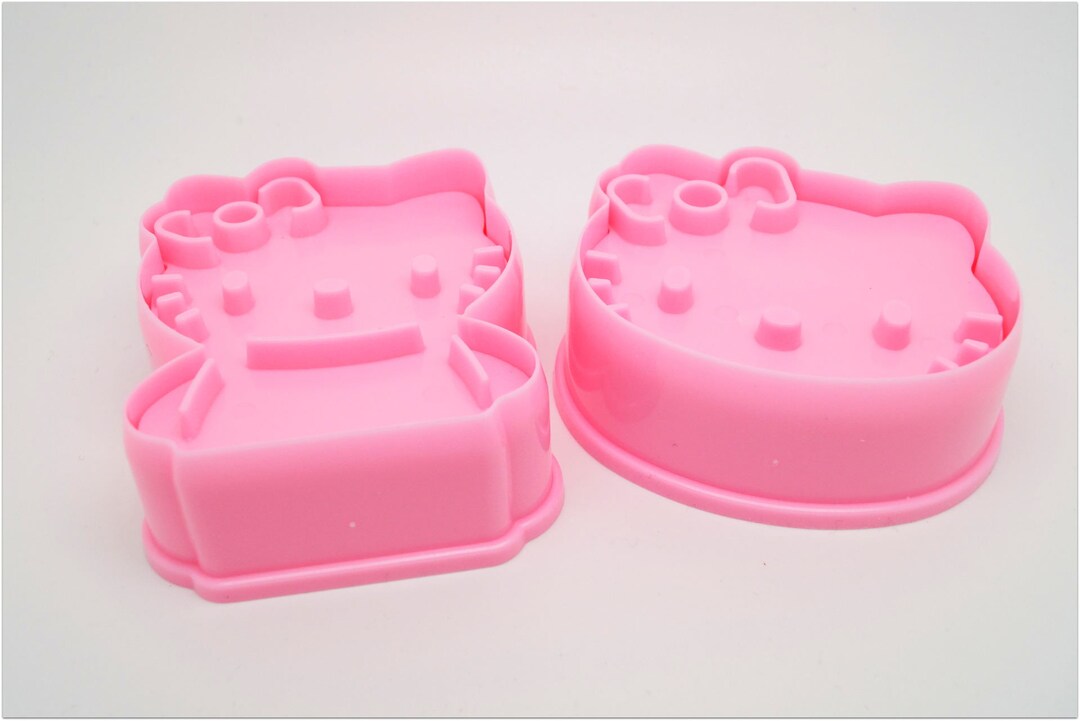 Set of 2 Cookie Cutters Pink Cat Kawaii - Etsy