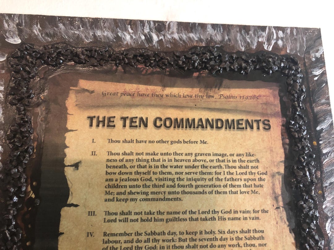 The Ten Commandments King James Version Poster - Etsy