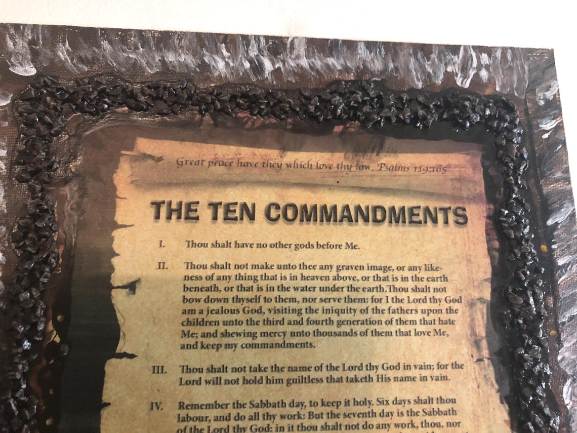 The Ten Commandments King James Version Poster - Etsy